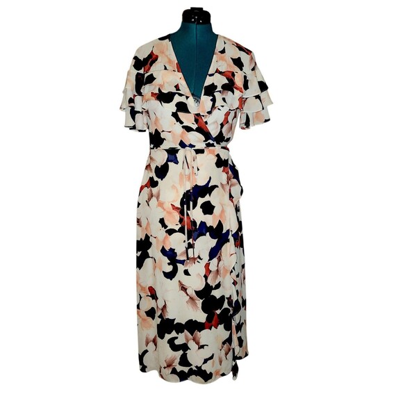 1. State | Dresses | State Floral Wrap Ruffle Midi Wrap Dress Size Med ...
